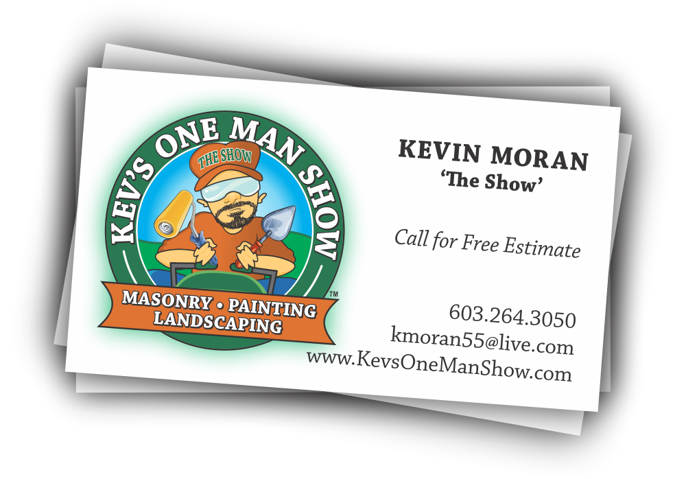 Kev’s One Man Show – Logo and Business Card Design – GraphicX.com